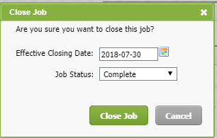 Close a job