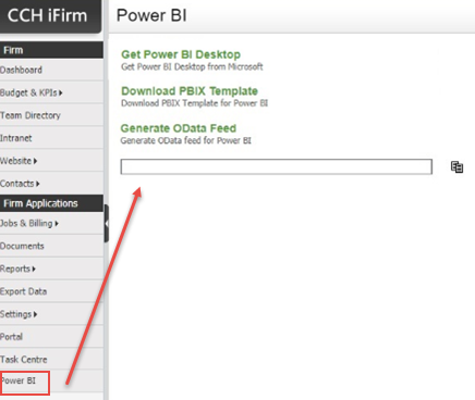 Use CCH iFirm with Power BI