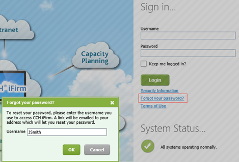 Se connecter à CCH iFirm en tant qu'utilisateur